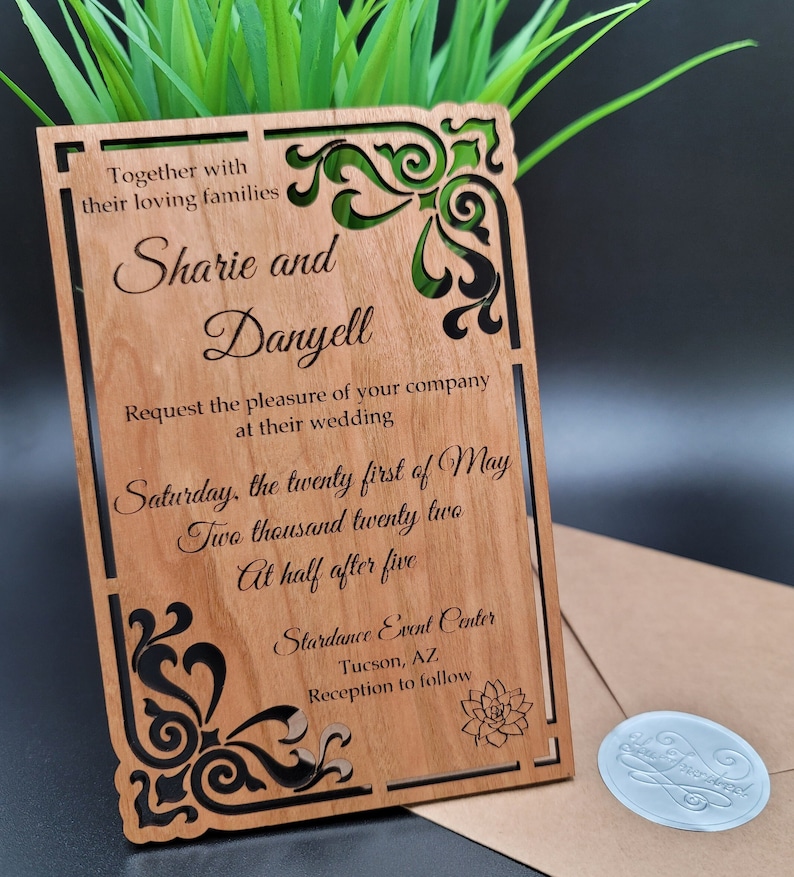 Personalized Wood Wedding Invitations / Rustic Wedding | Etsy
