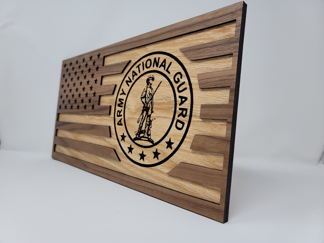 Personalized US National Guard Wooden Flag / Custom National Guard Wall ...