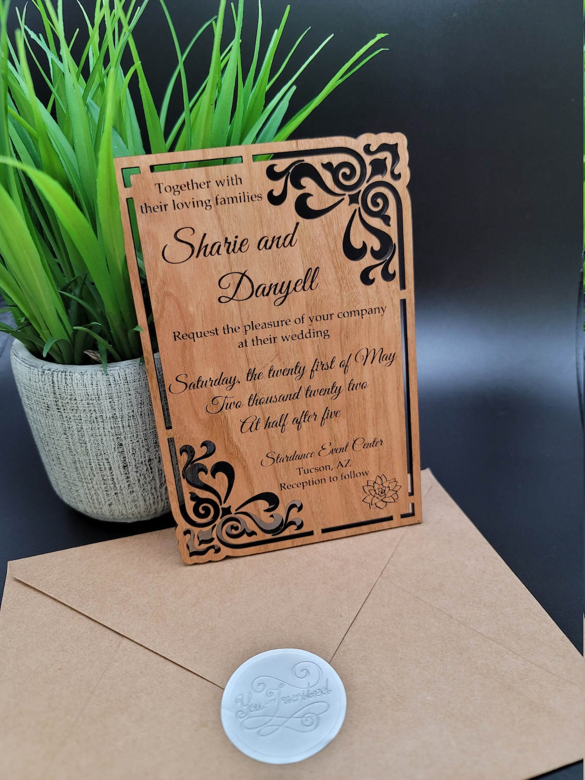 Personalized Wood Wedding Invitations / Rustic Wedding | Etsy