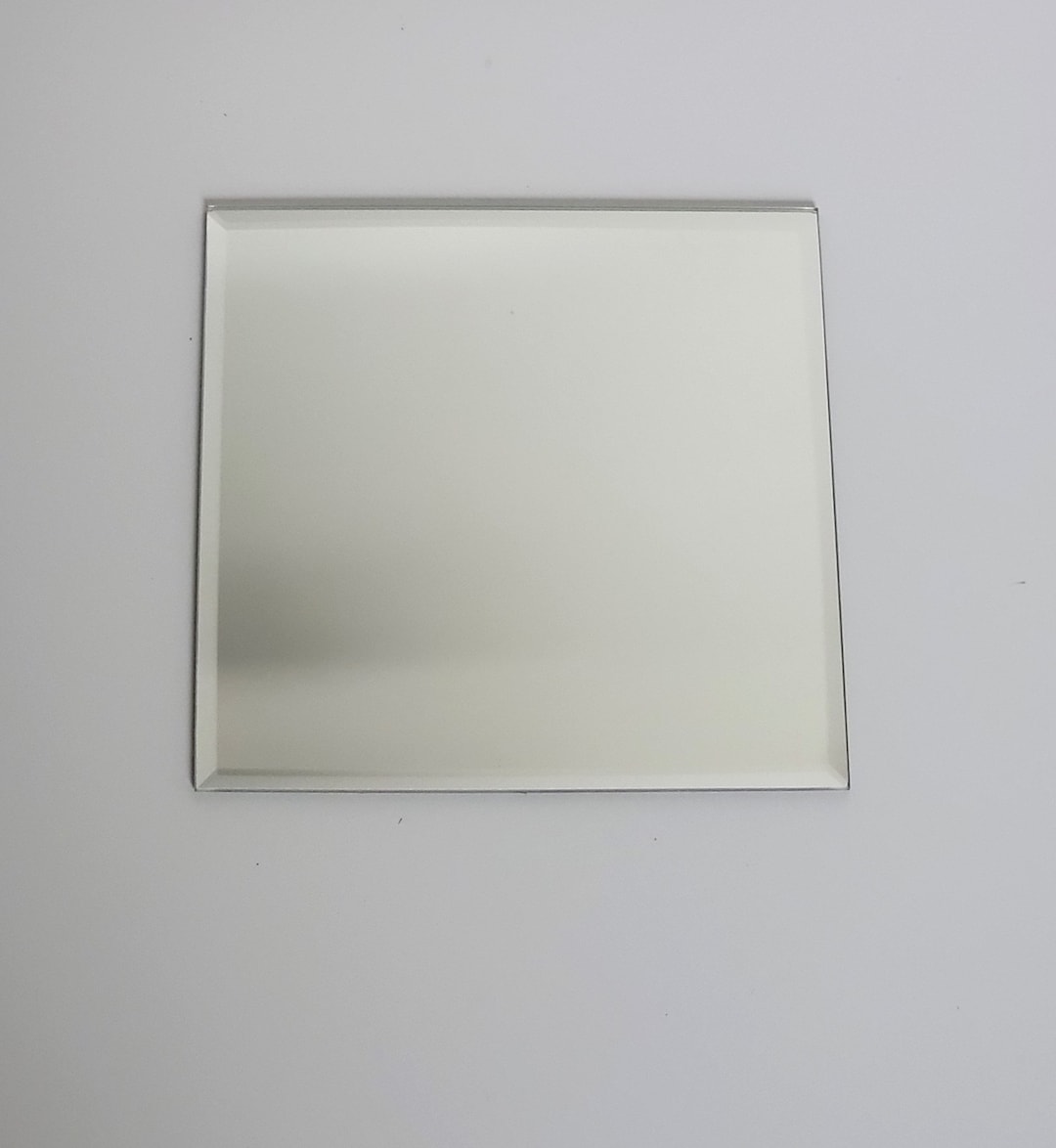Beveled Edge Square Mirror Candle Plate, 5x5 Inch - Etsy