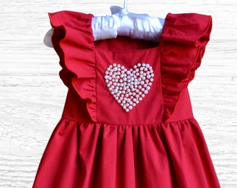 Girls Heart Dress | Etsy
