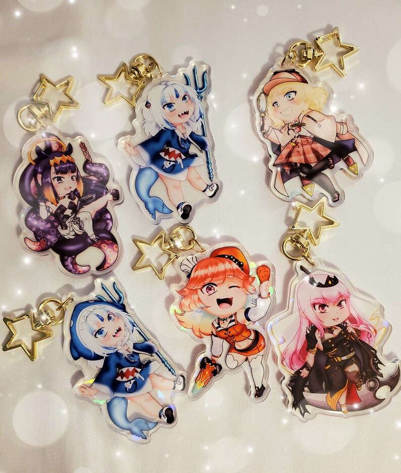 Hololive EN Myth Keychains - Etsy