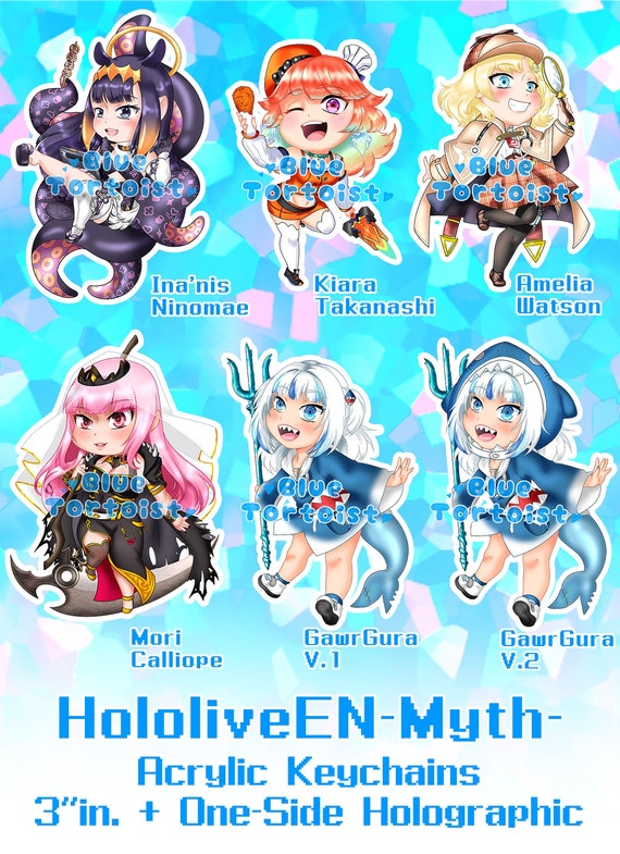 Hololive EN Myth Keychains | Etsy