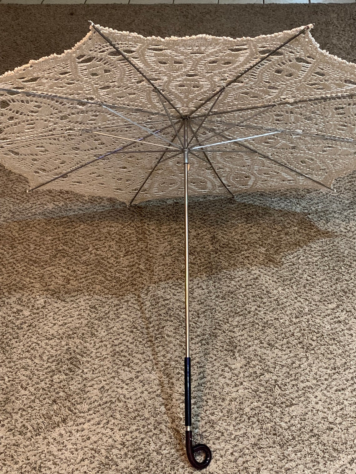 Crochet Ivory Umbrella Parasol Skeleton Skulls - Etsy