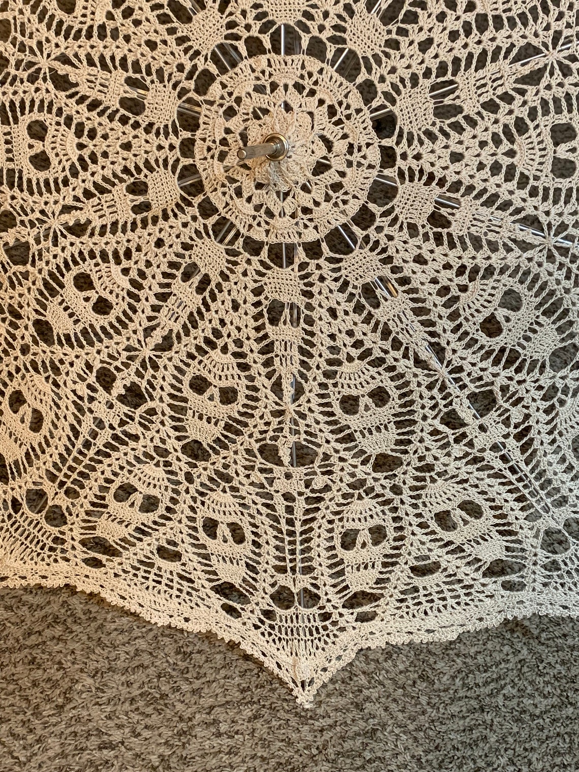 Crochet Ivory Umbrella Parasol Skeleton Skulls - Etsy