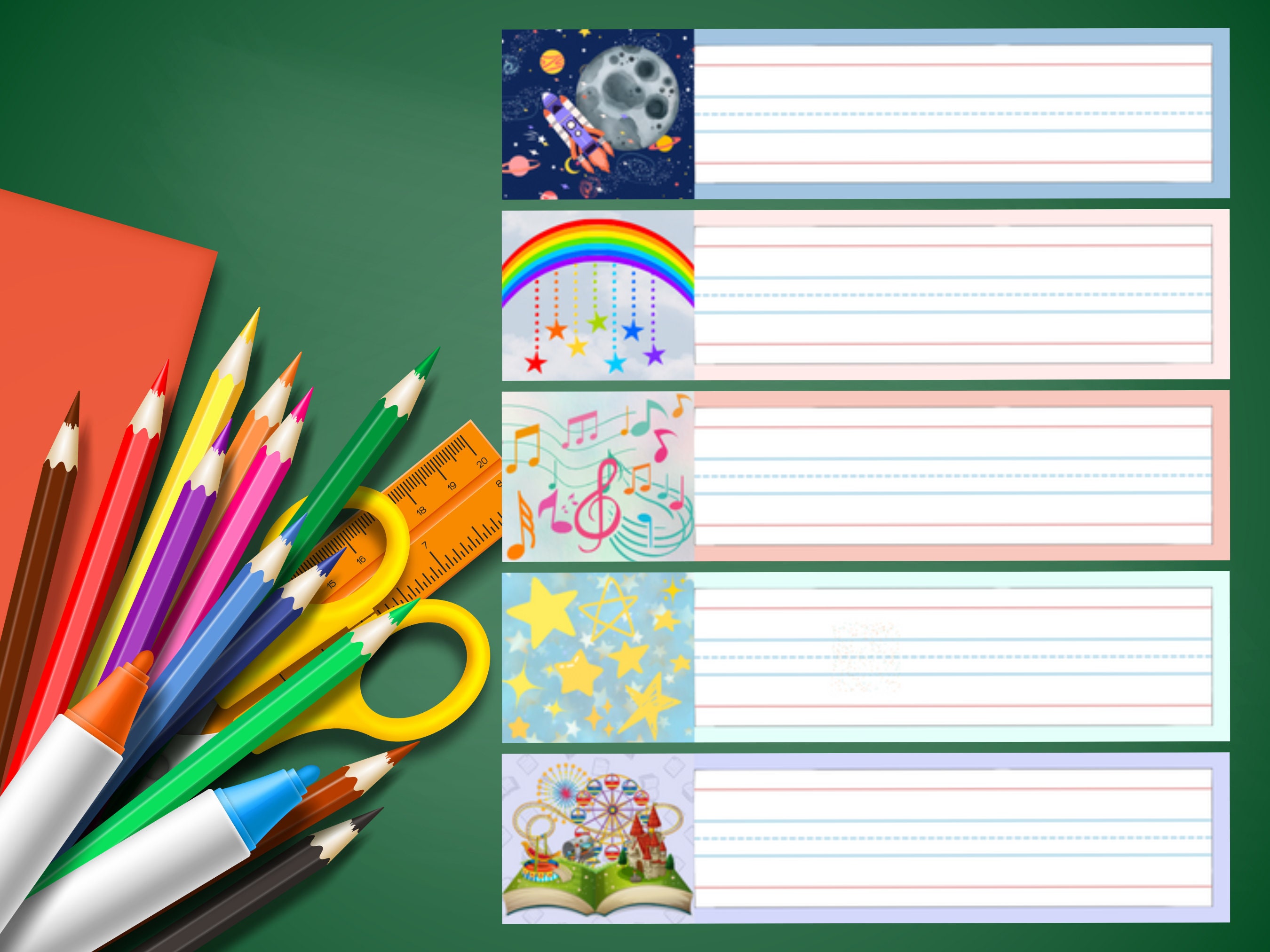 School Desk Name Tag Plates Digital Download Printable - Etsy