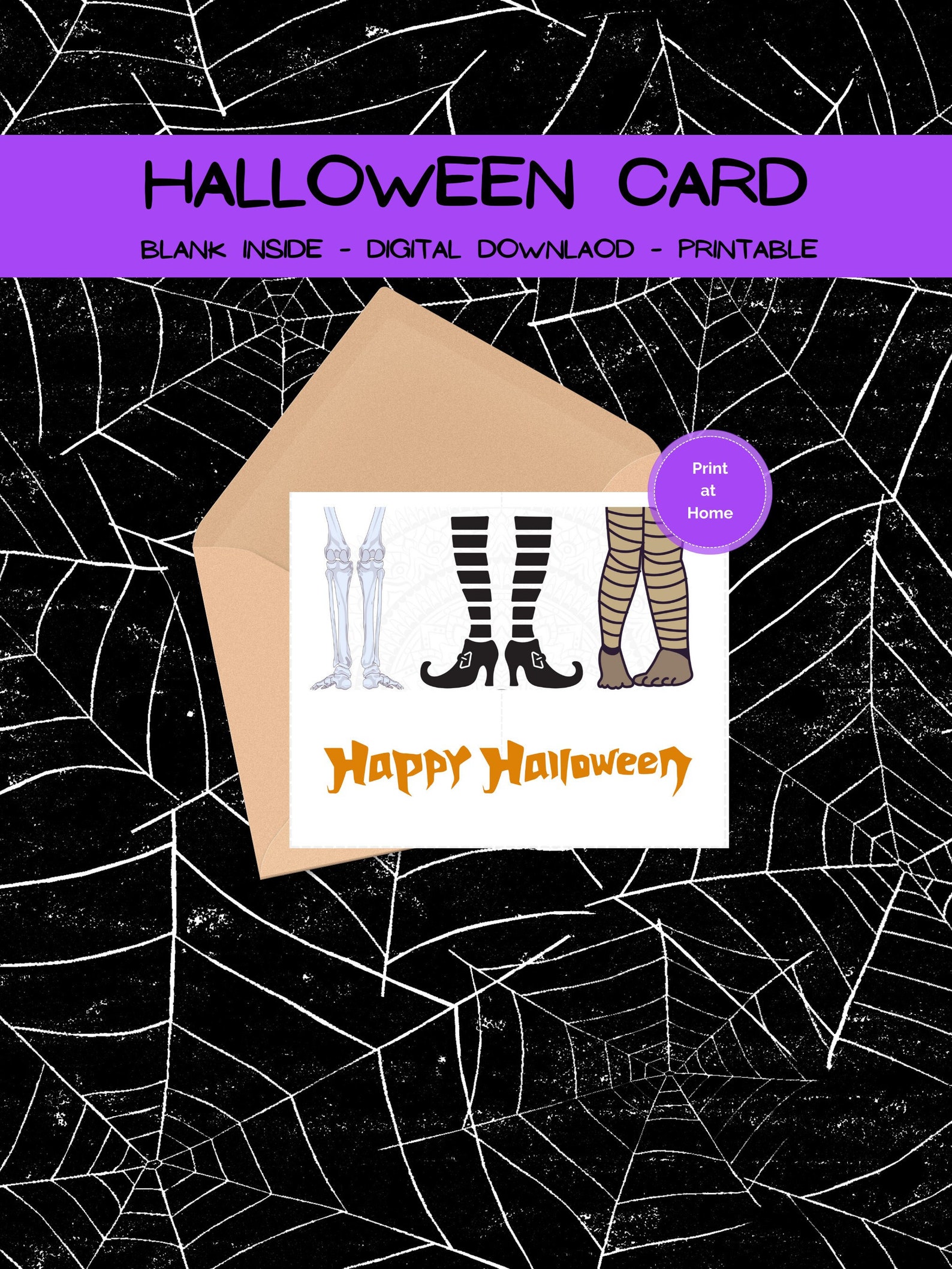 Halloween "legs" Greeting Card- Printable- Digital Download - Etsy