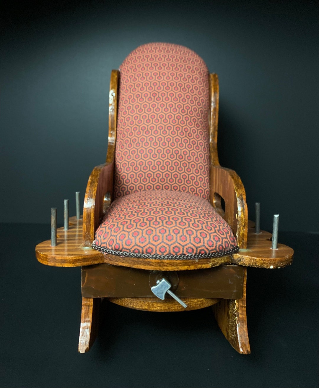 Reupholstered Vintage Rocking Chair Pincushion/jewelry Holder - Etsy