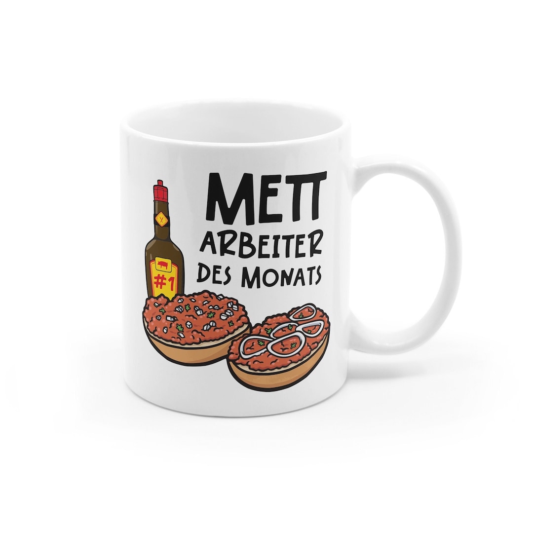 Funny Mug "mett Worker of the Month" - Gift for Boyfriend Girlfriend ...