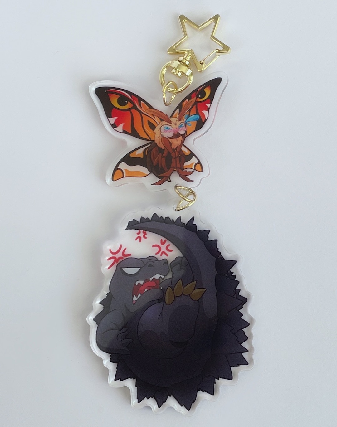 BEST OTP Godzillaxmothra Hanging Link Charm - Etsy