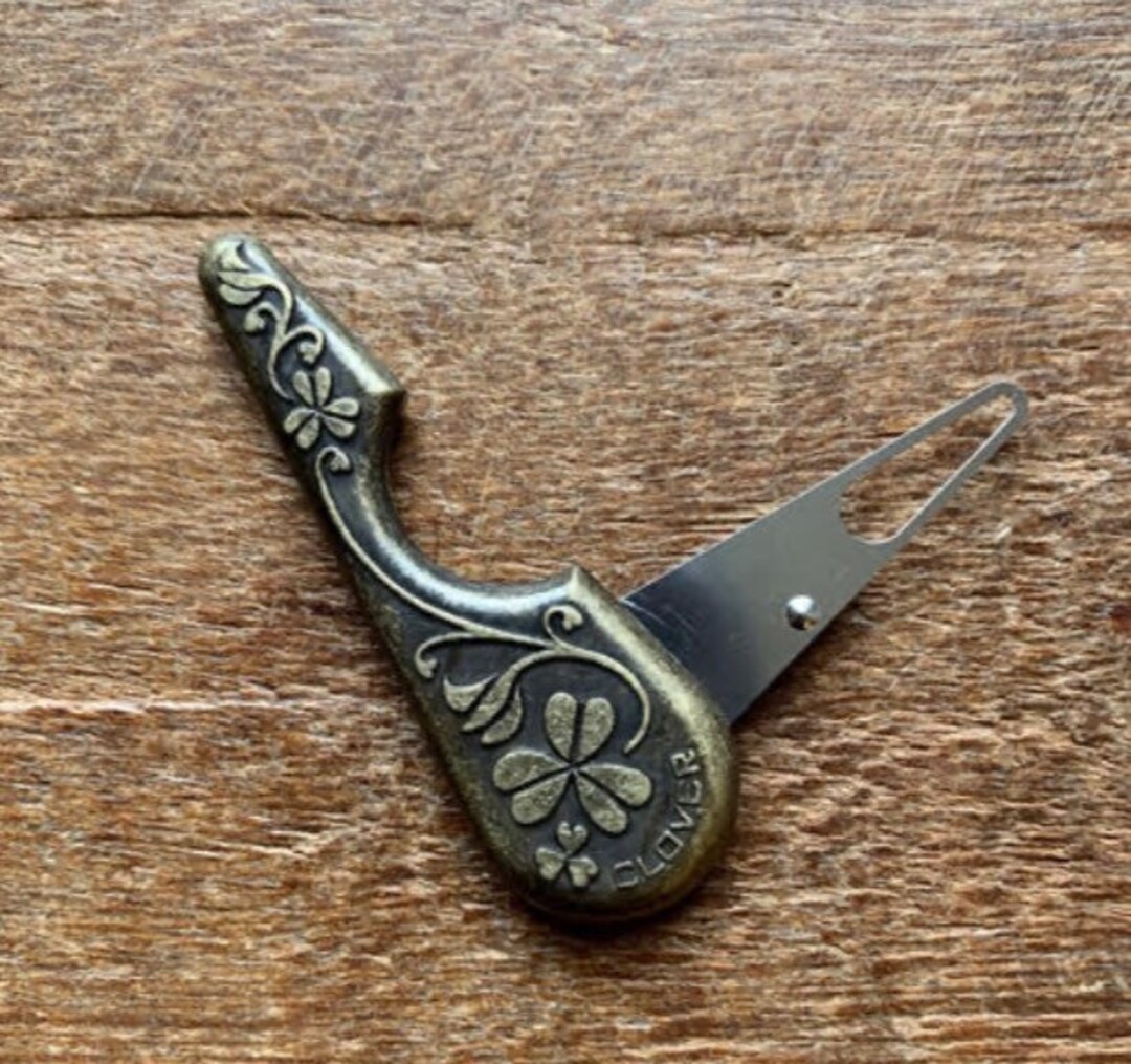 Clover Antique Needle Threader Easily Thread Yarn, Pearl Cotton & Floss ...