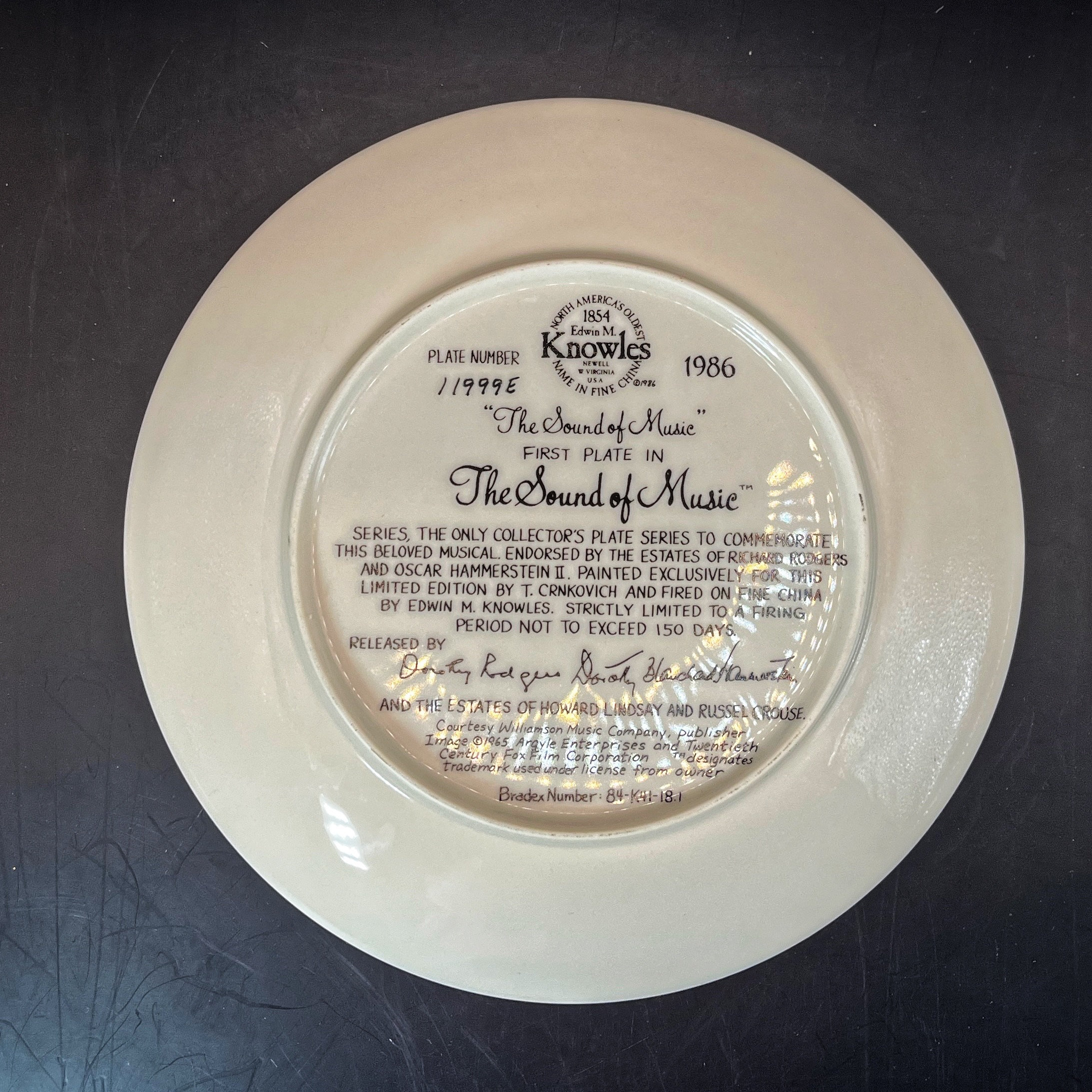 The Sound of Music | Numbered Collectors Plate by Edwin M Knowles ...