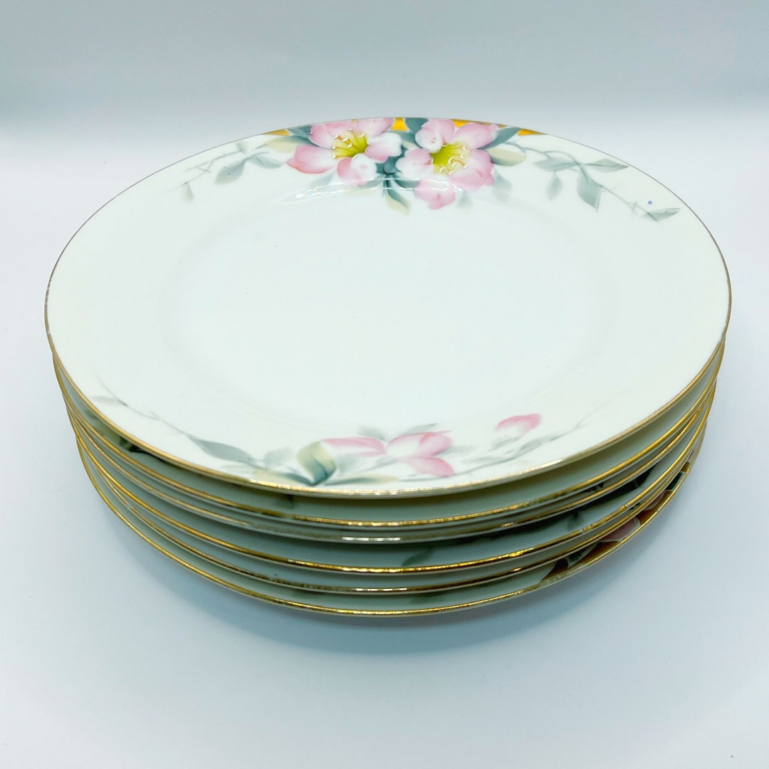 Hand Painted Nippon Azalea | 8” Desert Plate | Discontinued | 6 ...