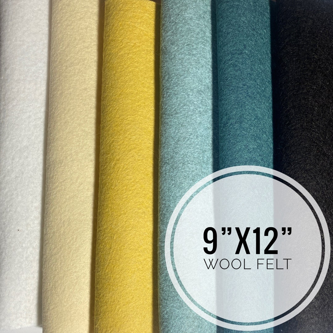 Wool Felt 9x12 Sheets 1.25 Each Choose Color & Quantity Below - Etsy