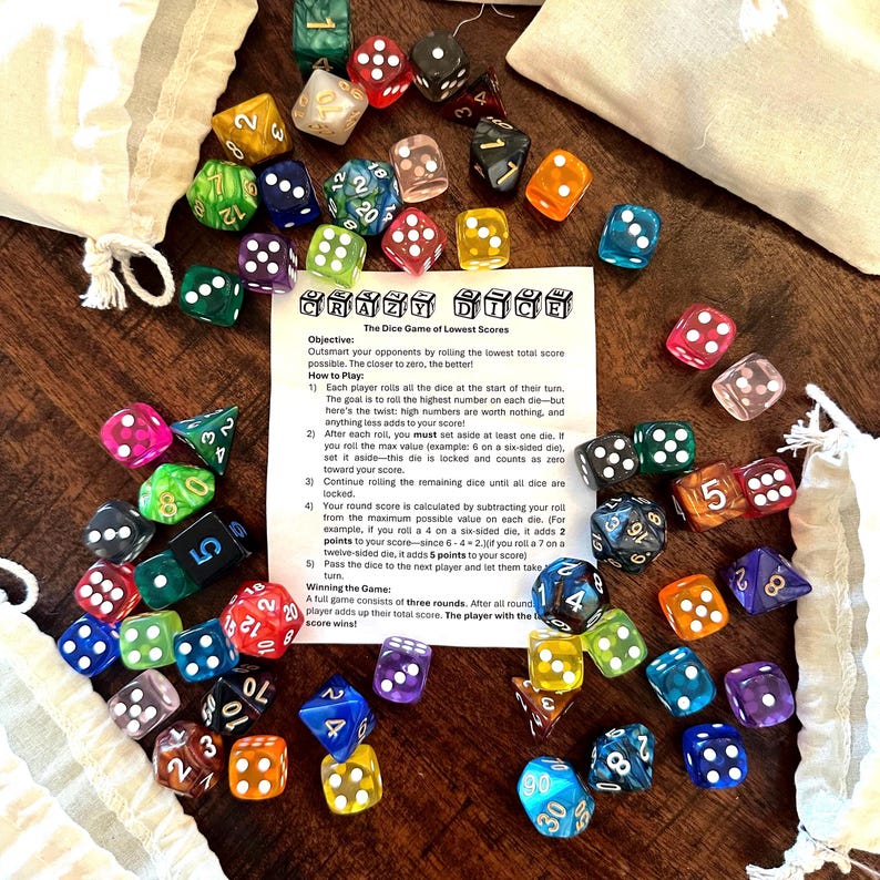 CRAZY DICE! Tabletop Game: Fun Brewery Party Challenge - Etsy