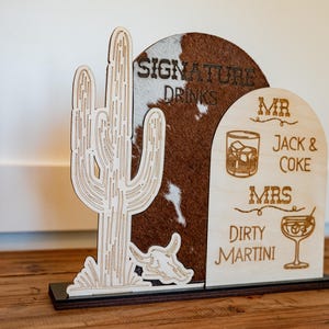 Custom Western Wedding Signature Drink Sign: Rustic Cowboy Decor - Etsy