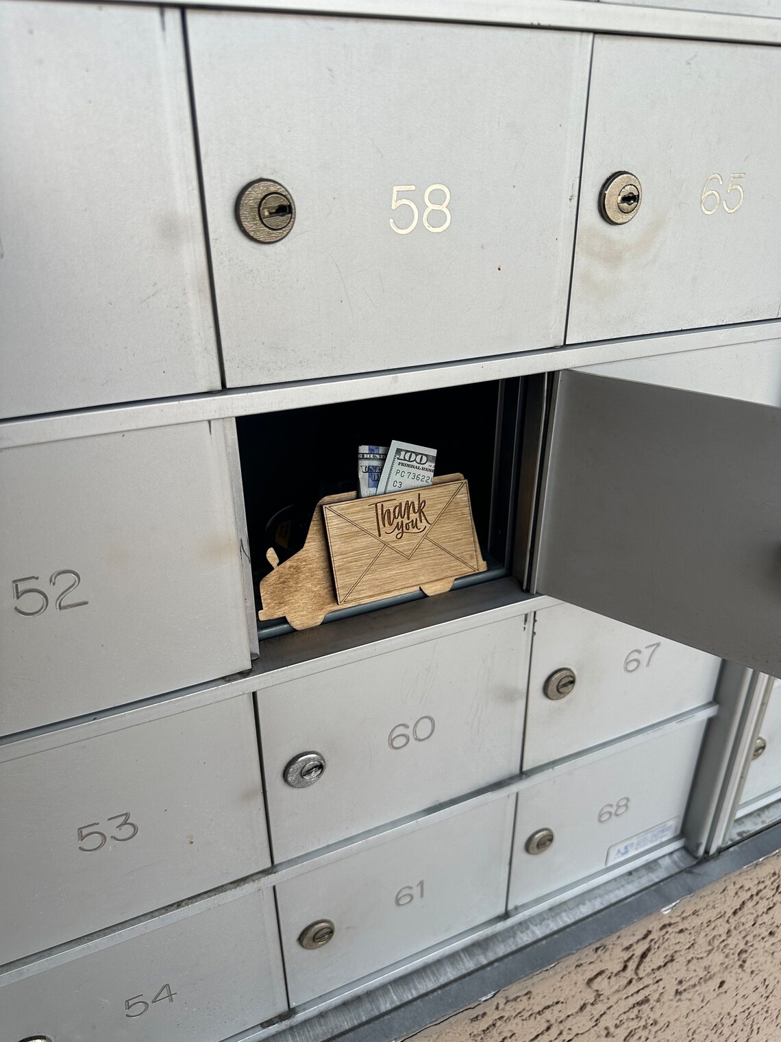 USPS Thank You Card: Wooden Post Office Appreciation Gift, Mail Carrier ...