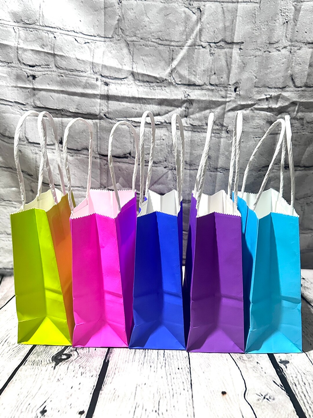 Mini Colorful Party Paper Bags: Treat Favor Bags, Pack of 10 - Etsy UK