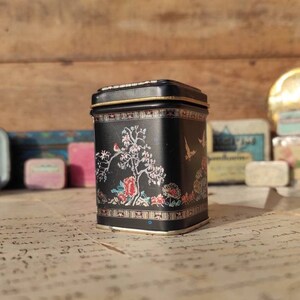 Vintage Small Tea Tin Box With Asian Motifs - Etsy