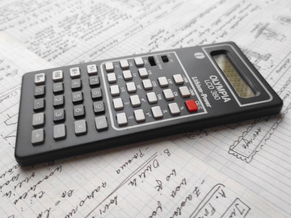 Vintage Olympia LCD 380 Lithium-power Calculator Made in Japan - Etsy