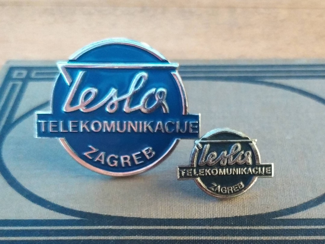 Set of Two Tesla Communications Badges - Etsy