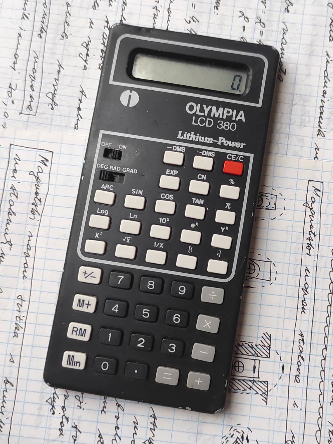 Vintage Olympia LCD 380 Lithium-power Calculator Made in Japan - Etsy