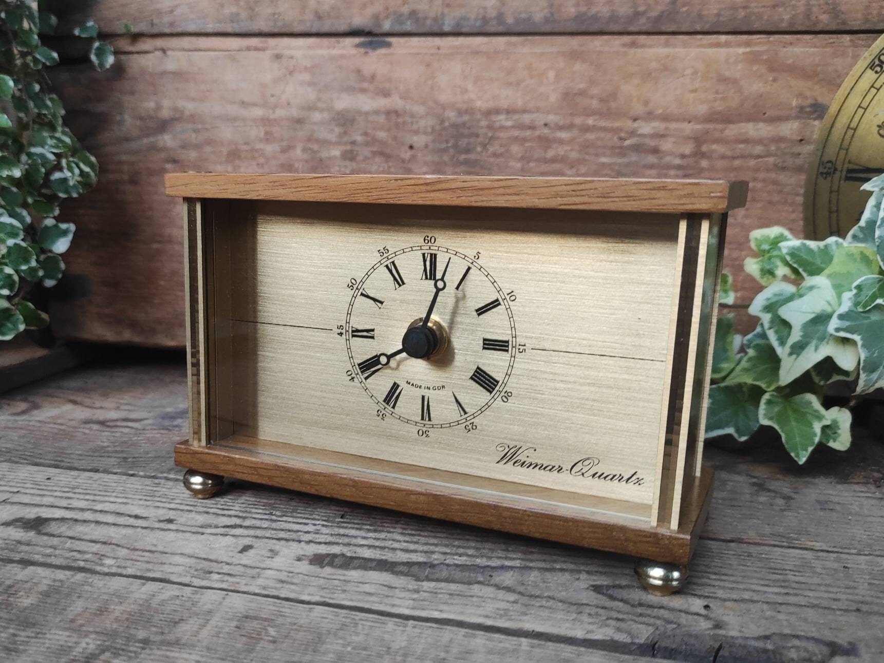 Vintage Weimar-quartz Mantel Clock Made in GDR | Etsy