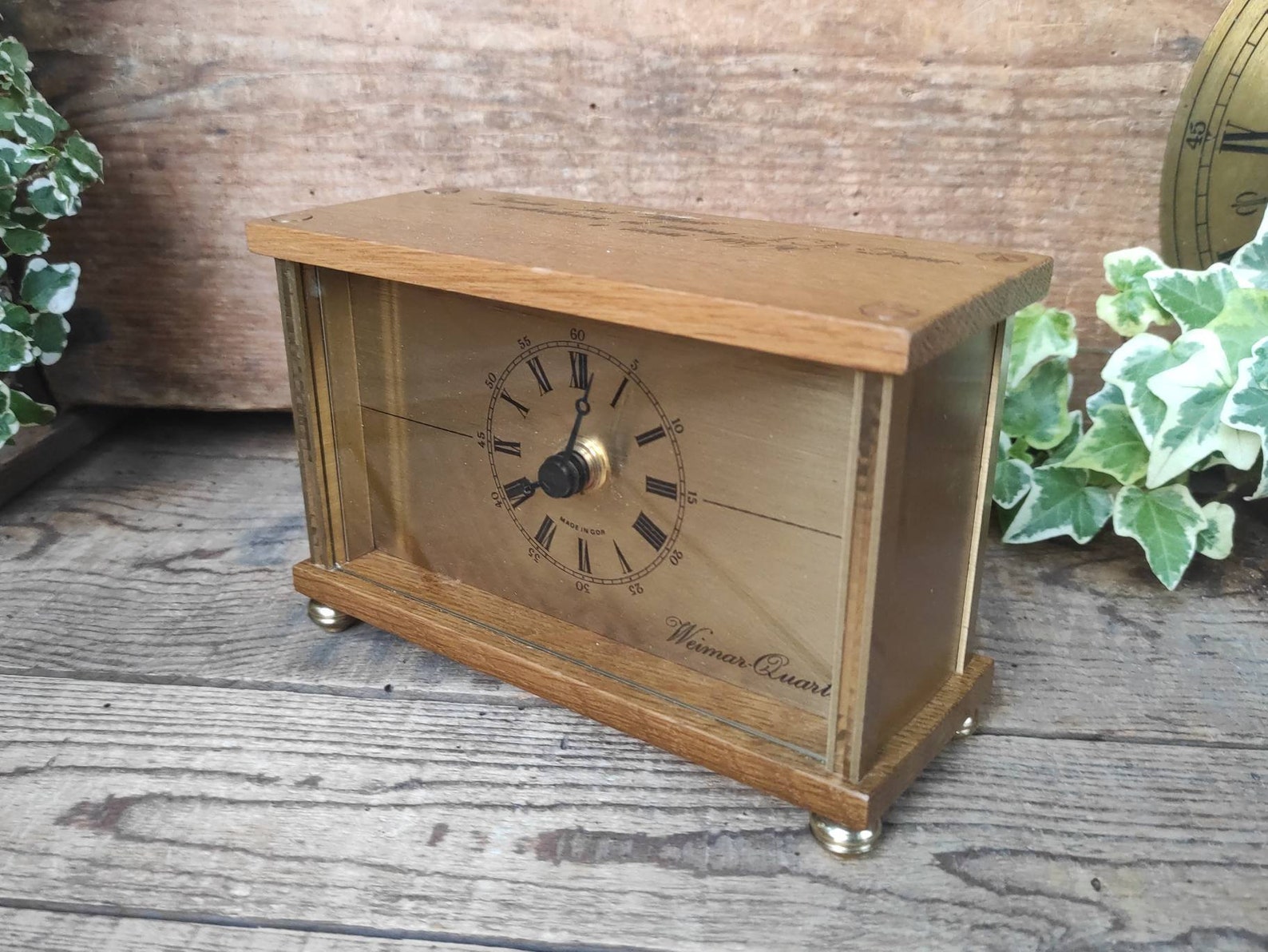 Vintage Weimar-quartz Mantel Clock Made in GDR - Etsy