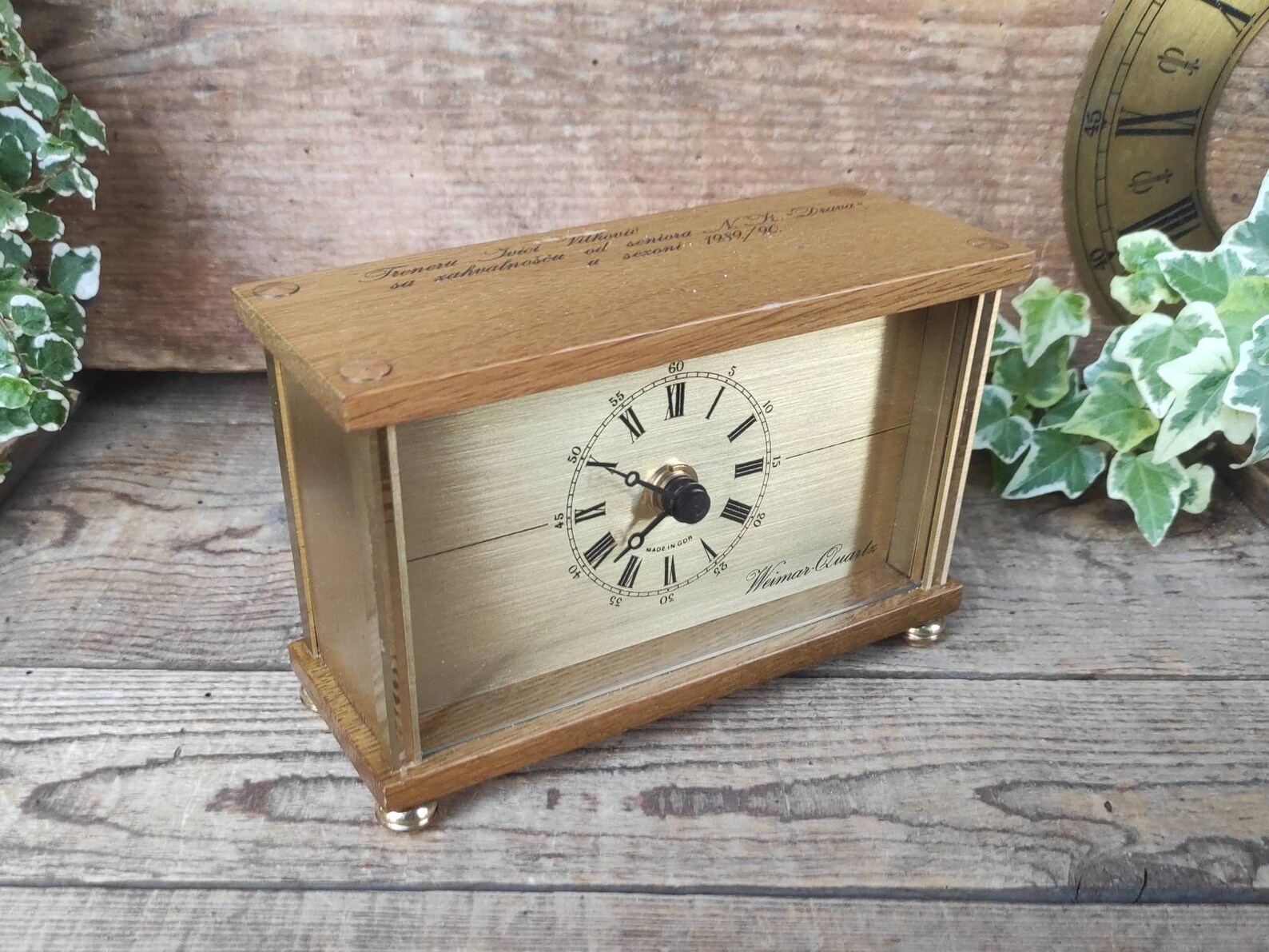 Vintage Weimar-quartz Mantel Clock Made in GDR | Etsy