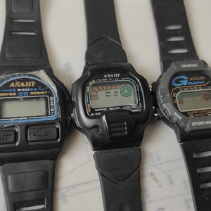 Vintage Asahi Digital Watch - Not Working, for Parts or Repair - Set of ...