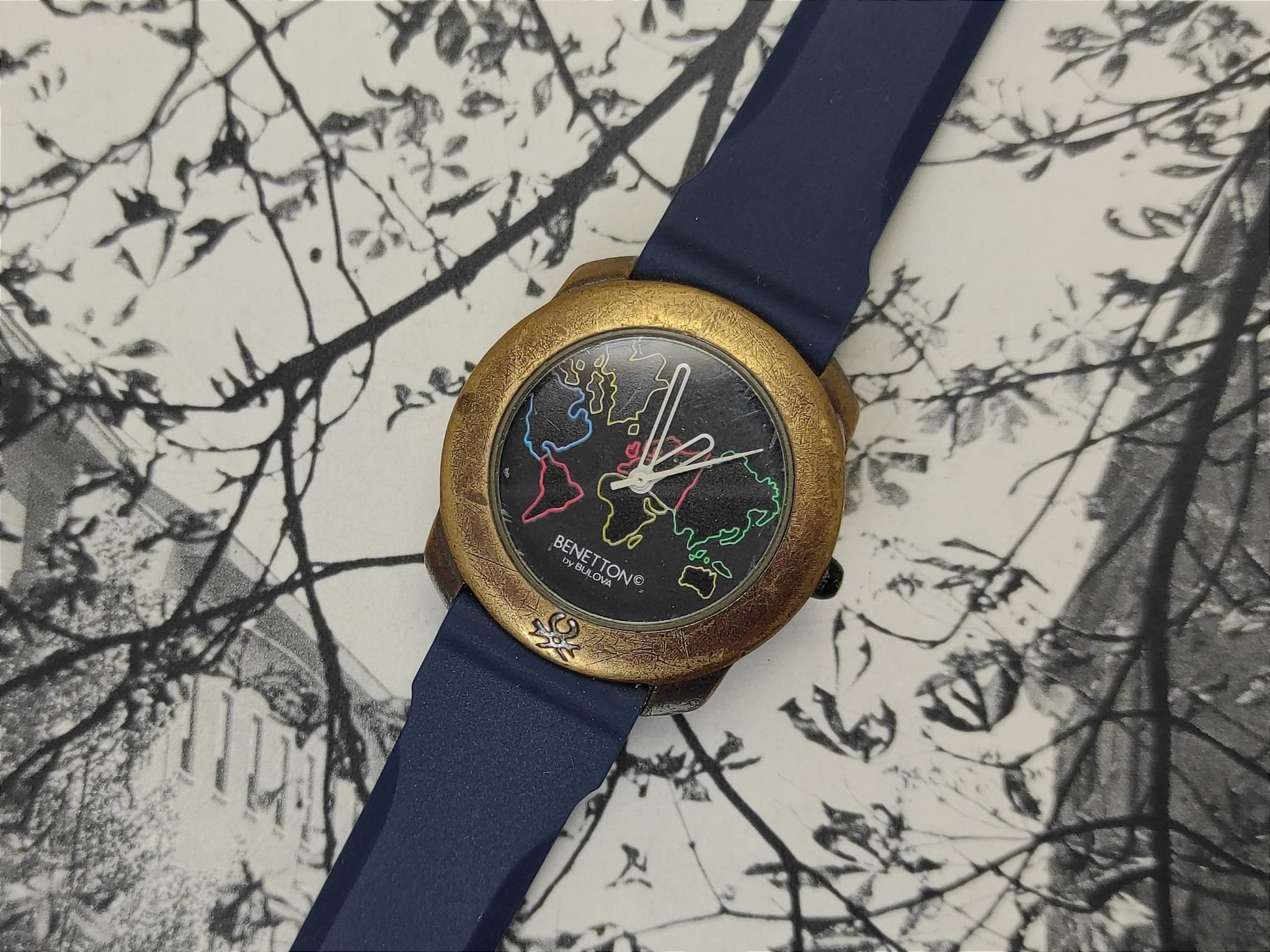 Vintage Benetton by Bulova World Map Men's Quartz Watch - Etsy