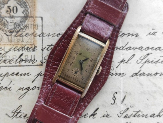 Vintage Art Deco Tank Style Man's Watch - Etsy