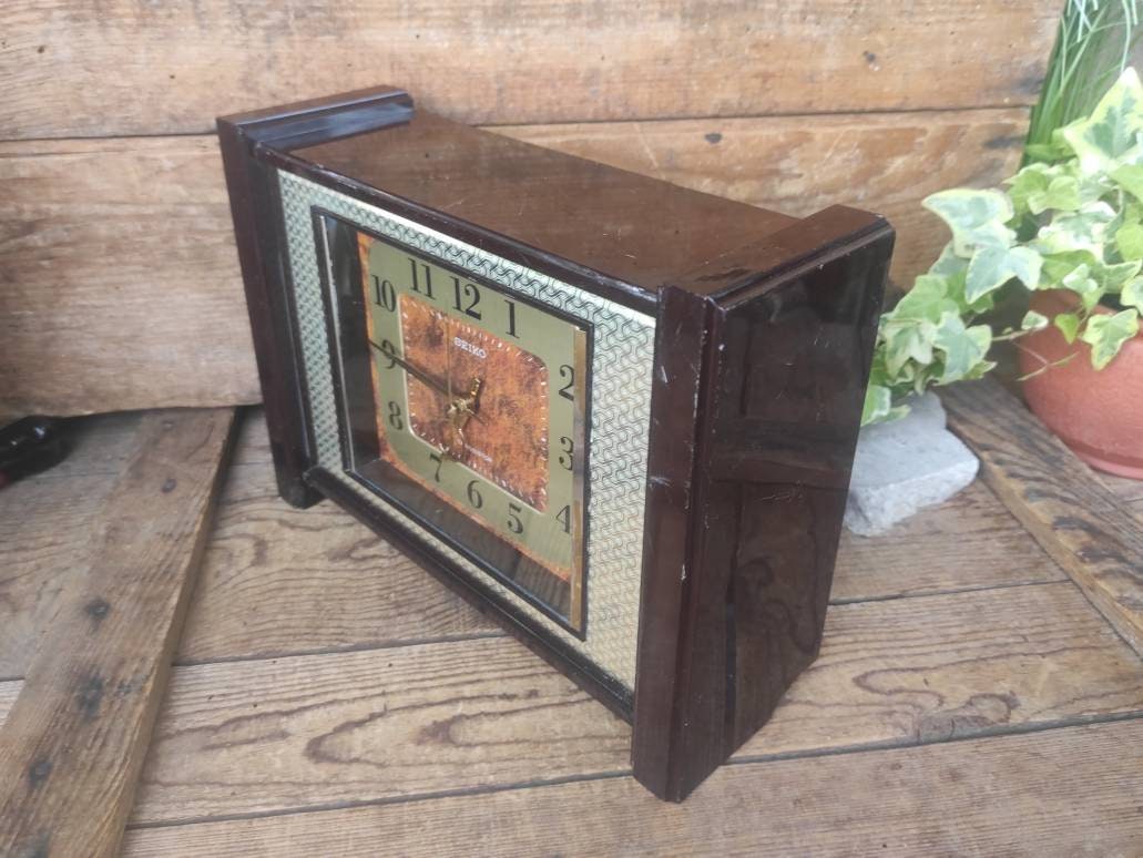 Vintage Seiko Transistor Wooden Mantel Clock Made in Japan - Etsy UK