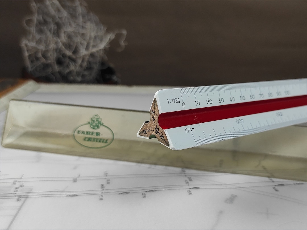 Vintage A.W. Faber Castell 873c/c Architect Engineering Triangular ...