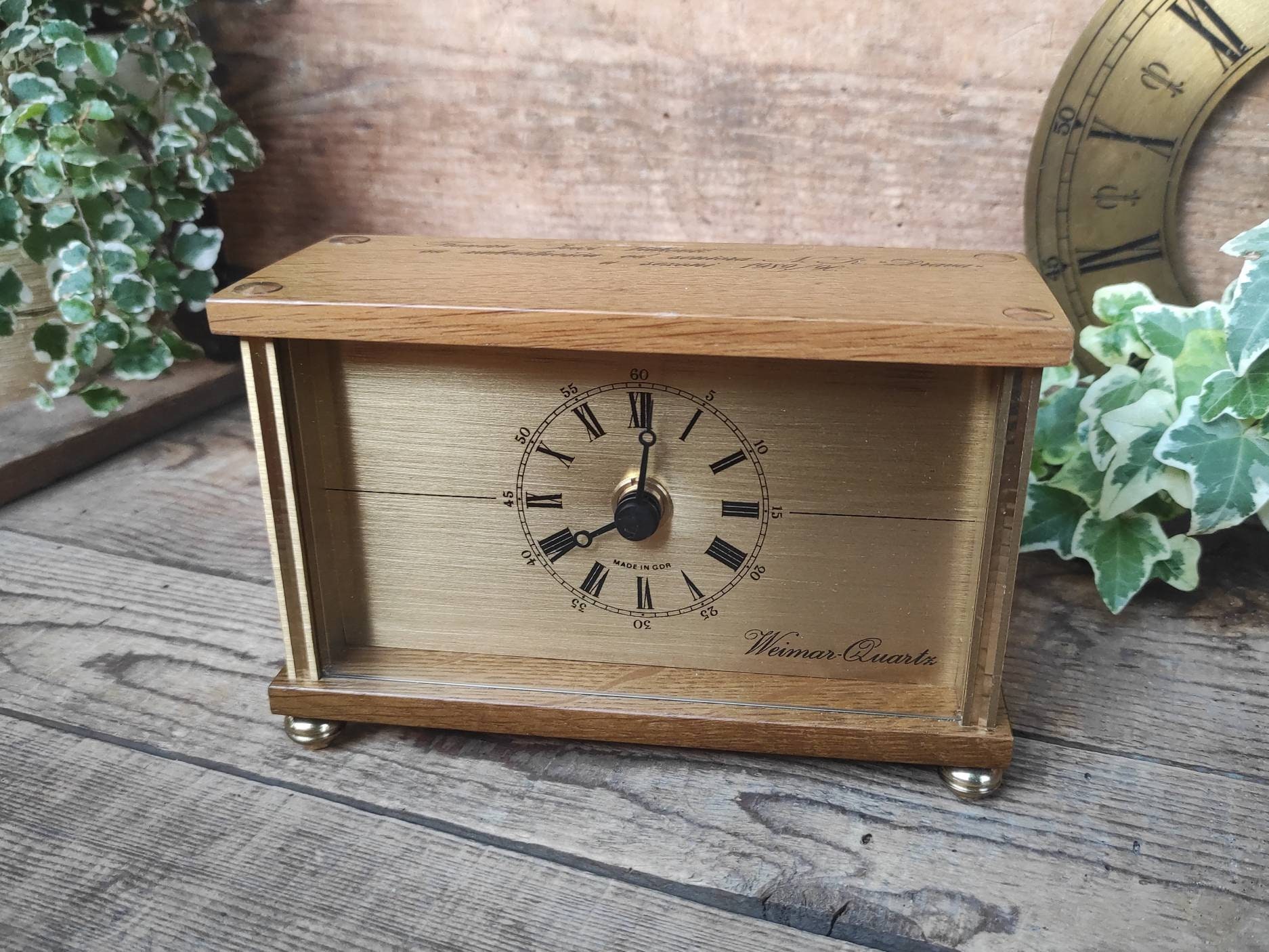 Vintage Weimar-quartz Mantel Clock Made in GDR - Etsy