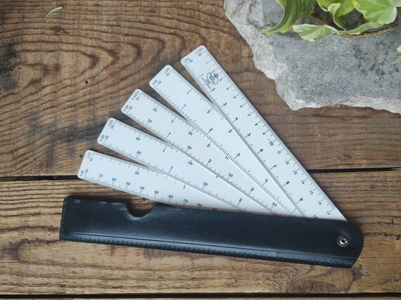 Vintage Faber-castell 20/83 Foldable Pocket 5 Scale Ruler Set - Etsy