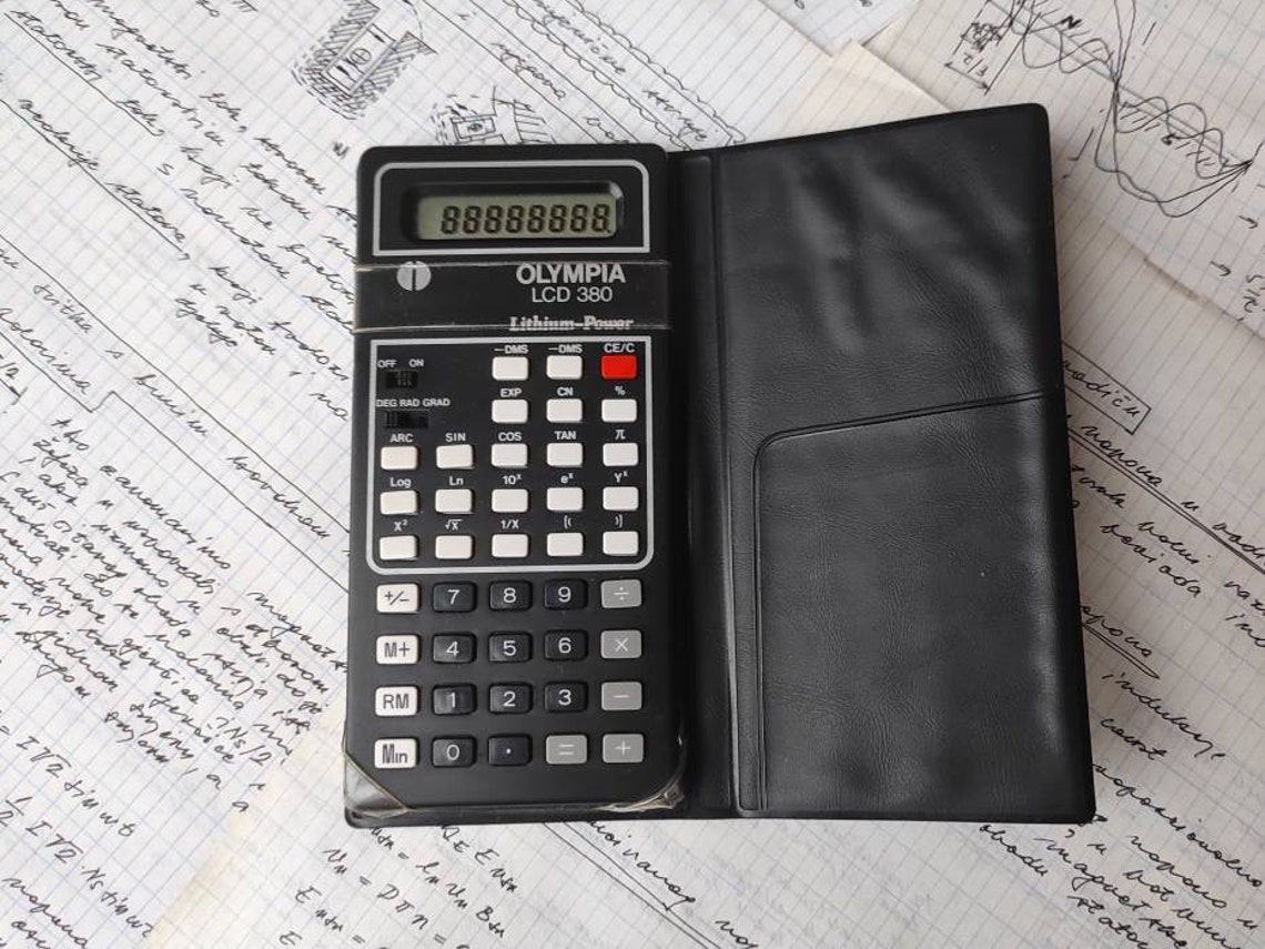 Vintage Olympia LCD 380 Lithium-power Calculator Made in Japan - Etsy