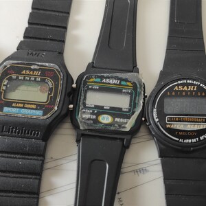 Vintage Asahi Digital Watch - Not Working, for Parts or Repair - Set of ...