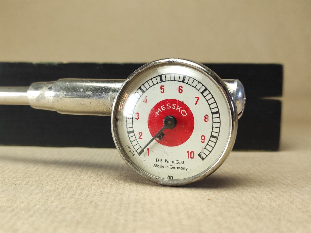 Vintage Messko Red Dot Tire Pressure Gauge Made in Germany - Etsy