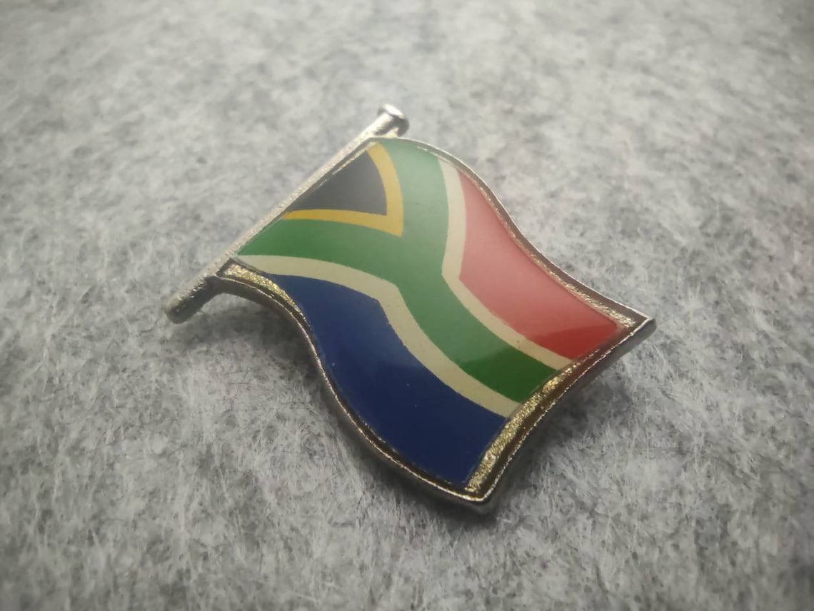 Vintage South Africa National Flag Enameled Lapel Pin Badge - Etsy