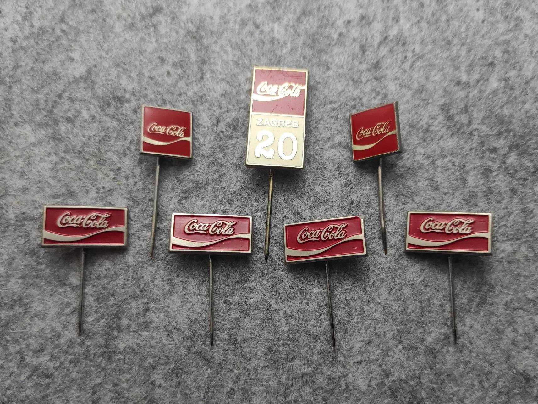 Vintage Coca-cola Pin Badges Set of 7 Pieces Coca-cola - Etsy