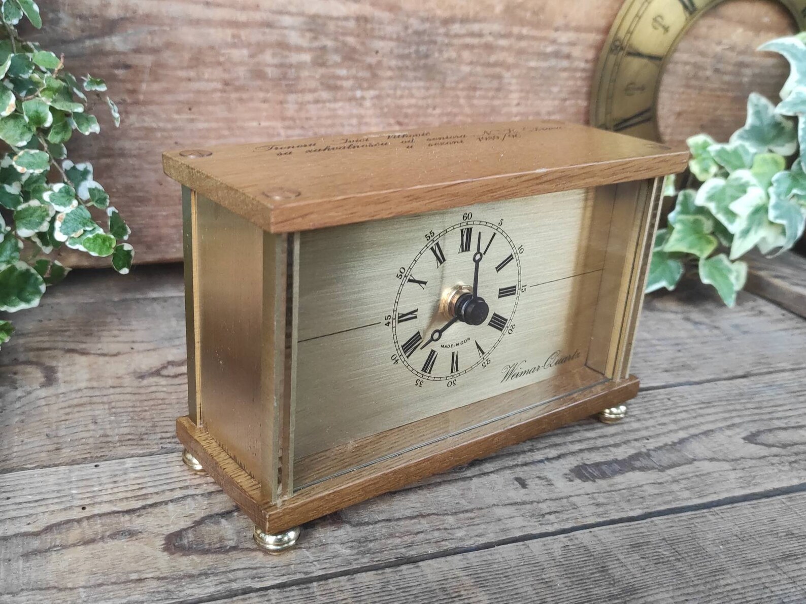 Vintage Weimar-quartz Mantel Clock Made in GDR - Etsy