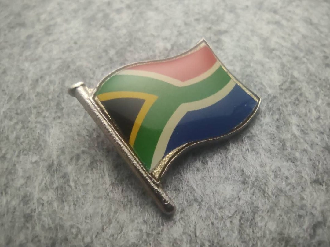 Vintage South Africa National Flag Enameled Lapel Pin Badge - Etsy