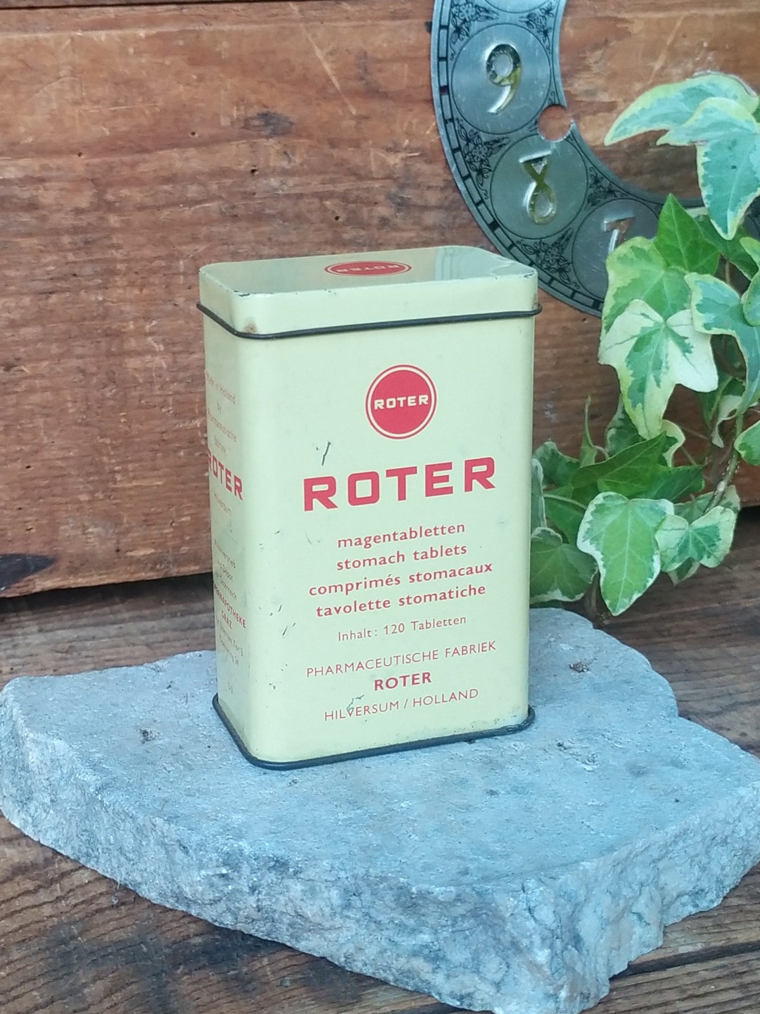 Vintage Roter Tin Roter Stomach Tablets Tin Dose - Etsy