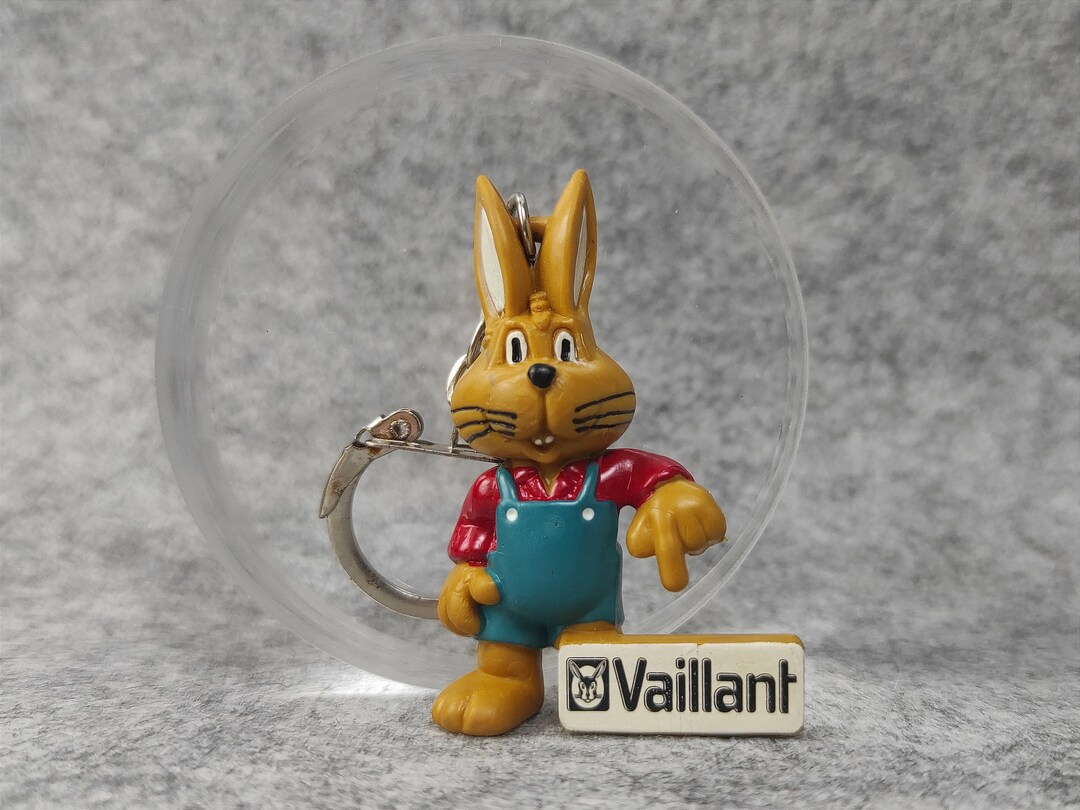 Vintage Vaillant Bunny Keychain - German Boiler Company Advertisement ...