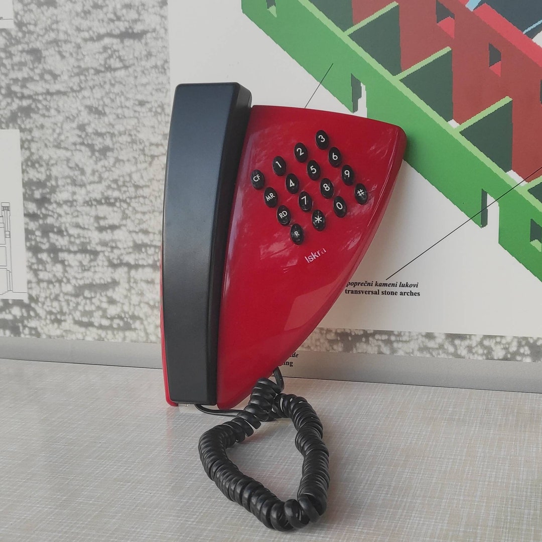 Vintage Space Age Desk or Wall Phone Iskra Comet ETA155S - Made in ...