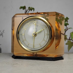Vintage Kaiser Alarm Clock - Transparent Resin Body Mechanical Clock ...