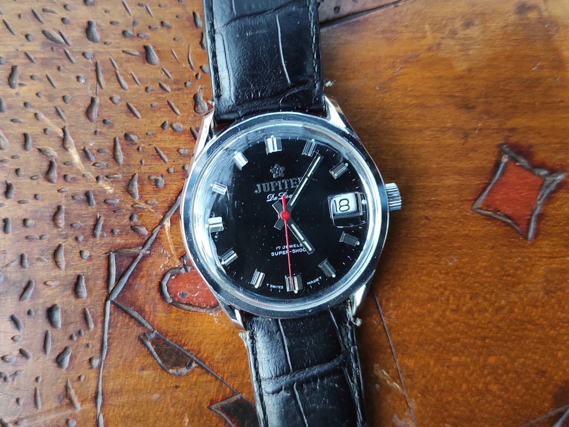Vintage Jupiter De Luxe 17 Jewels Men's Watch Swiss Made | Etsy