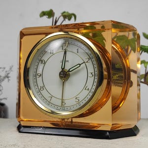 Vintage Kaiser Alarm Clock - Transparent Resin Body Mechanical Clock ...