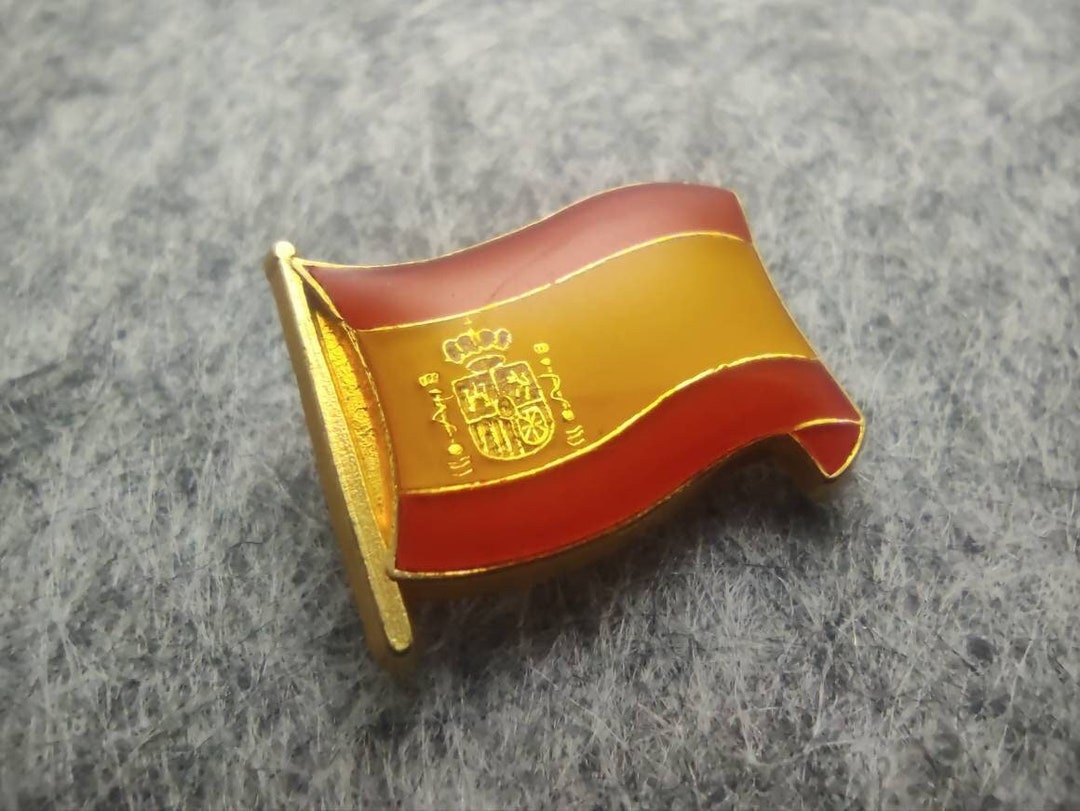 Vintage Spain National Flag Enameled Lapel Pin Badge - Etsy